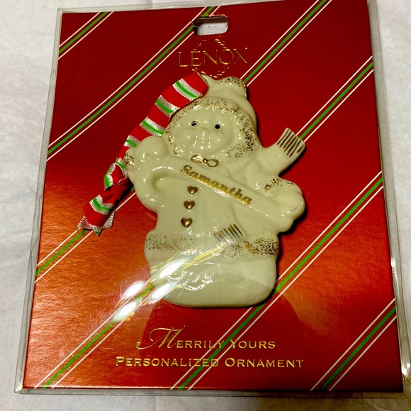 Lenox | Holiday | Nwot Lenox Merrily Yours Personalized Ornament ...